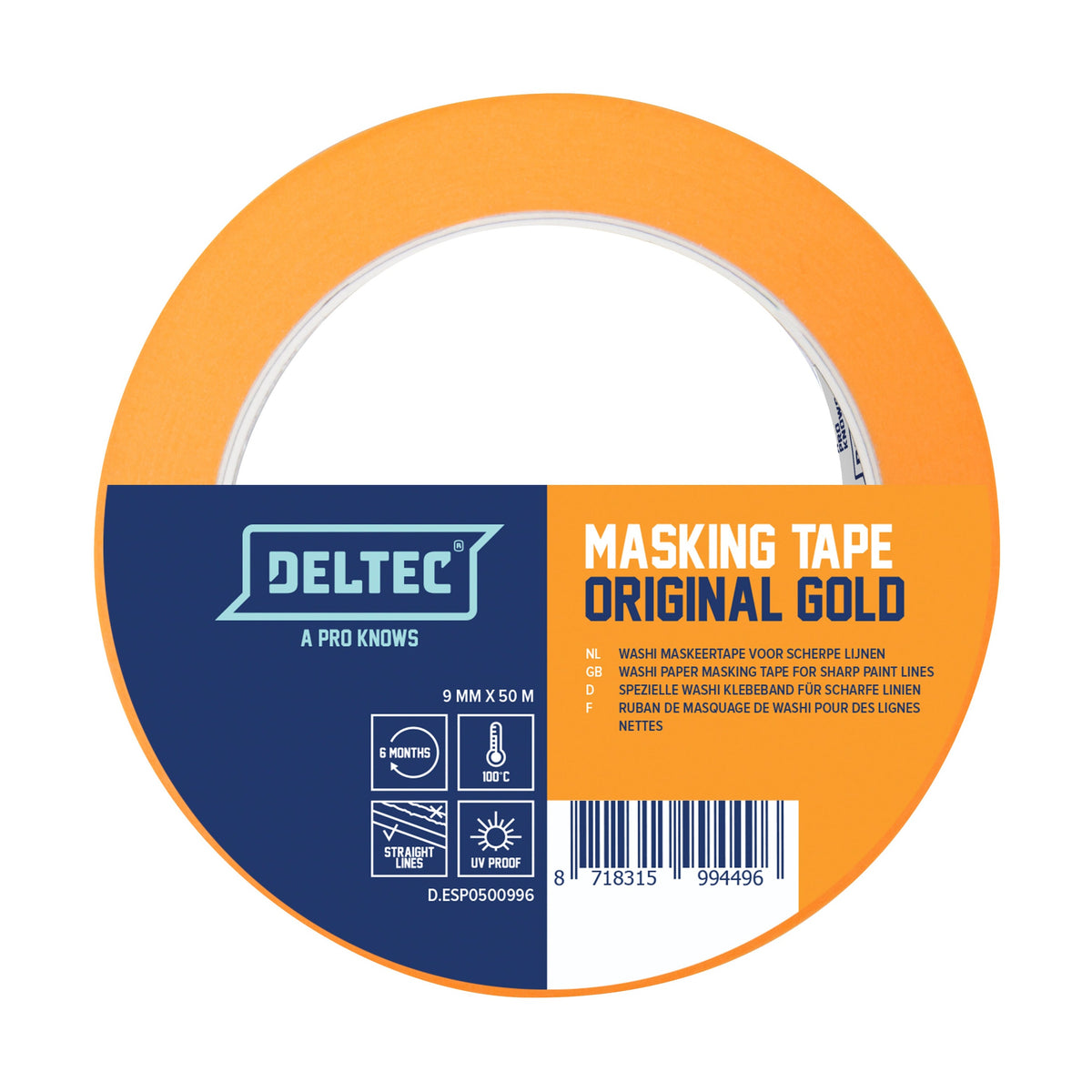 Deltec Gold Masking Tape – Paintshack Ltd